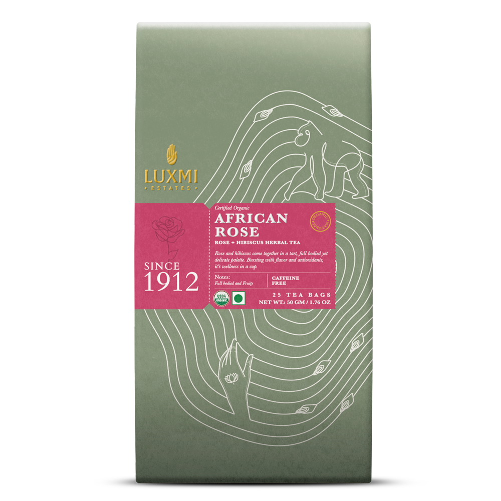 African Rose Loose Leaf | 25 Tea Bags Online | Luxmi Estates