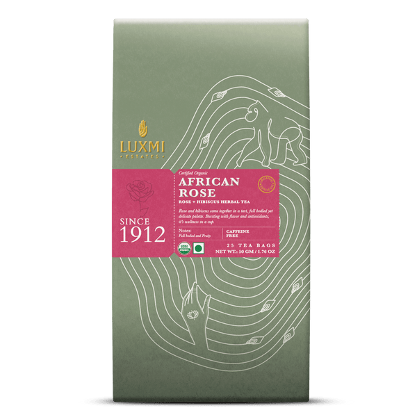 African Rose Loose Leaf | 25 Tea Bags Online | Luxmi Estates